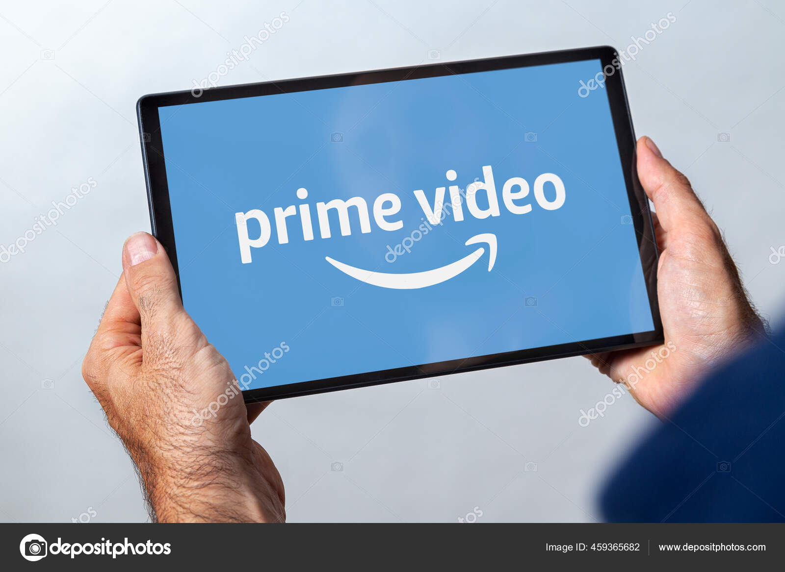 Rosario Argentina March 2021 Man Holding Tablet Prime Video Streaming ...