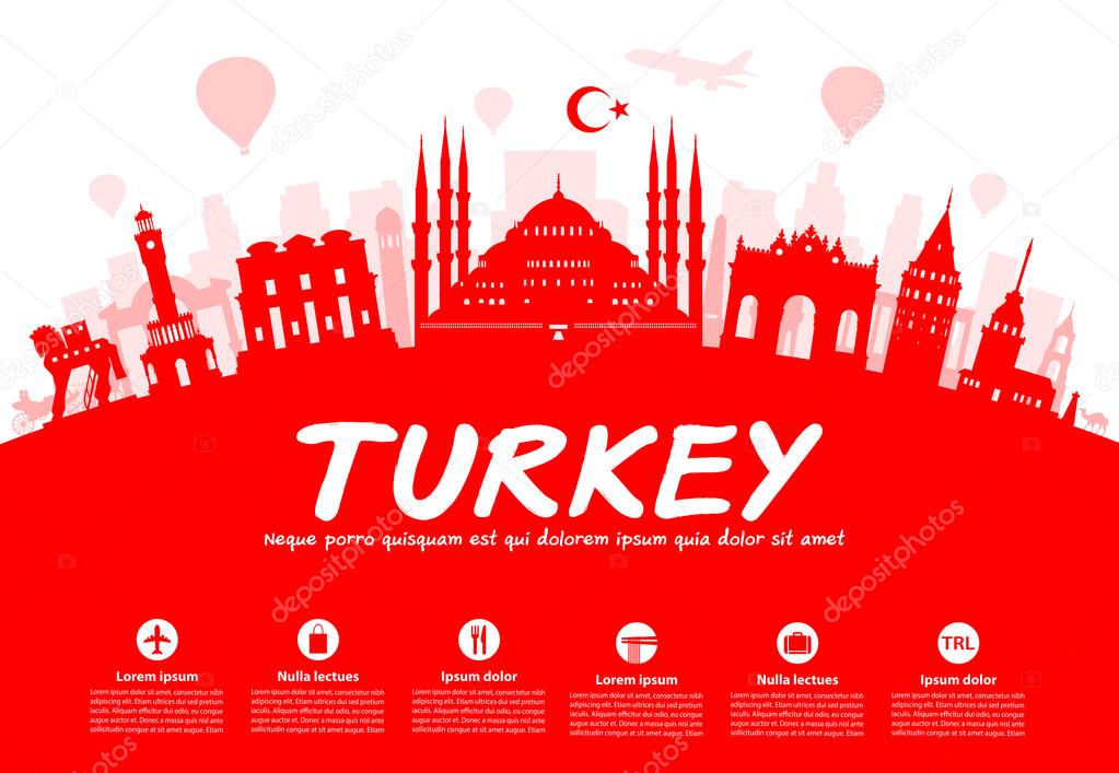 Turkey Travel Landmarks. ⬇ Vector Image by © woravitworapani | Vector ...