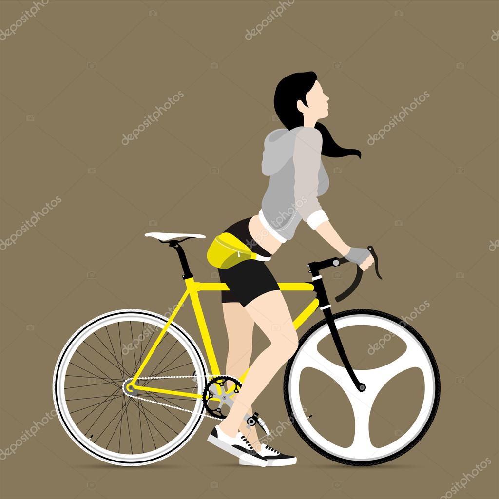 Cyclists and fixed gear bicycle Stock Vector Image by ©woravitworapani ...