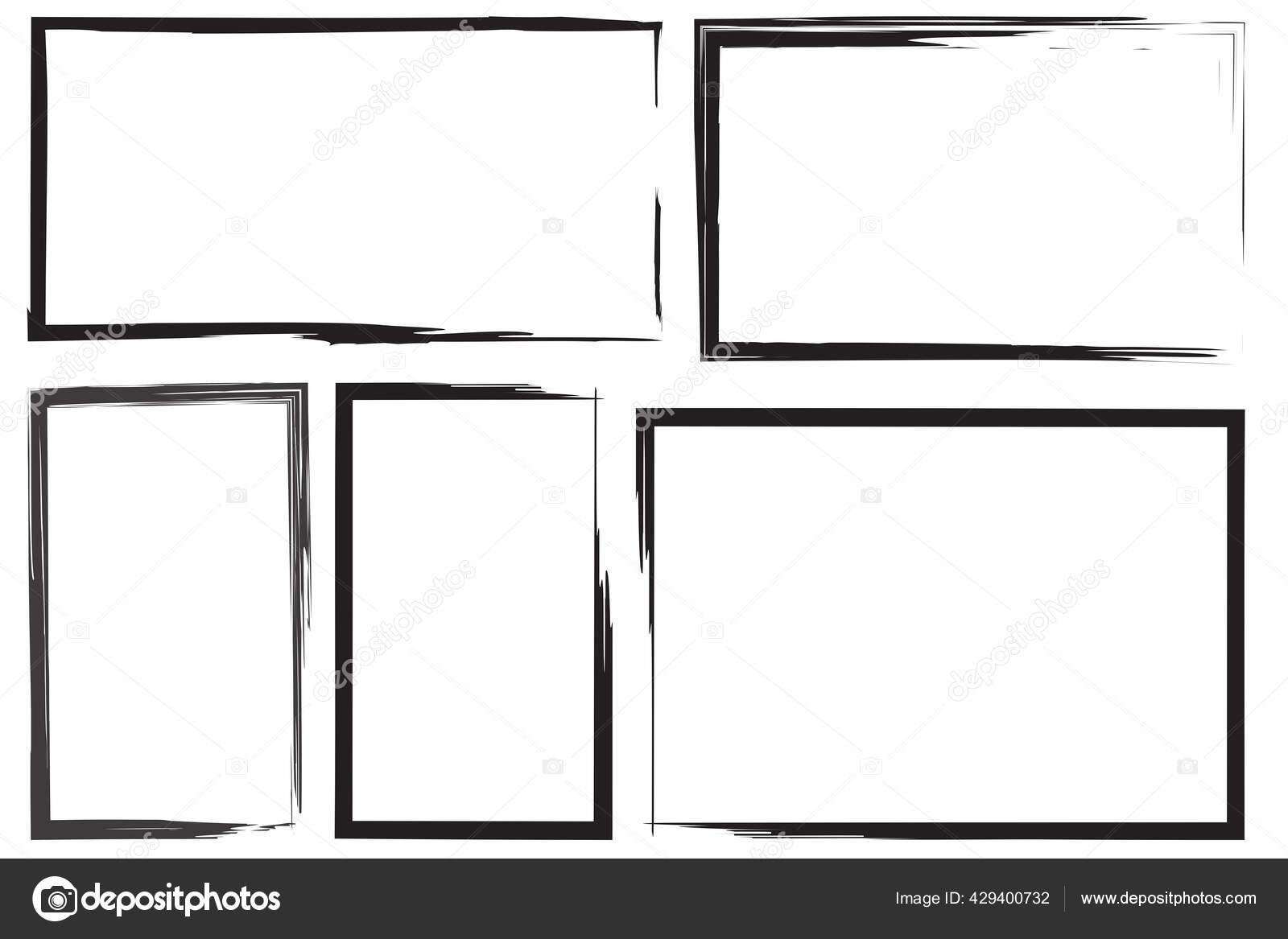 Doodle freehand rectangles for paper design. Freehand rectangles, great ...