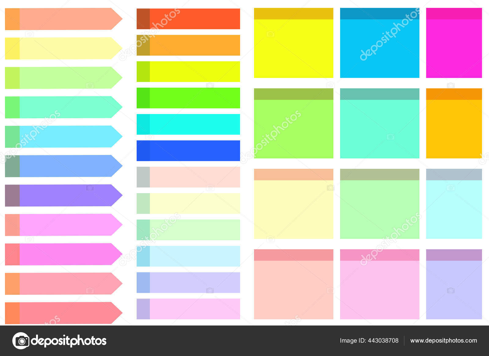 Colored sticks. Sticky notes for notes. Sticky notes for notes ...