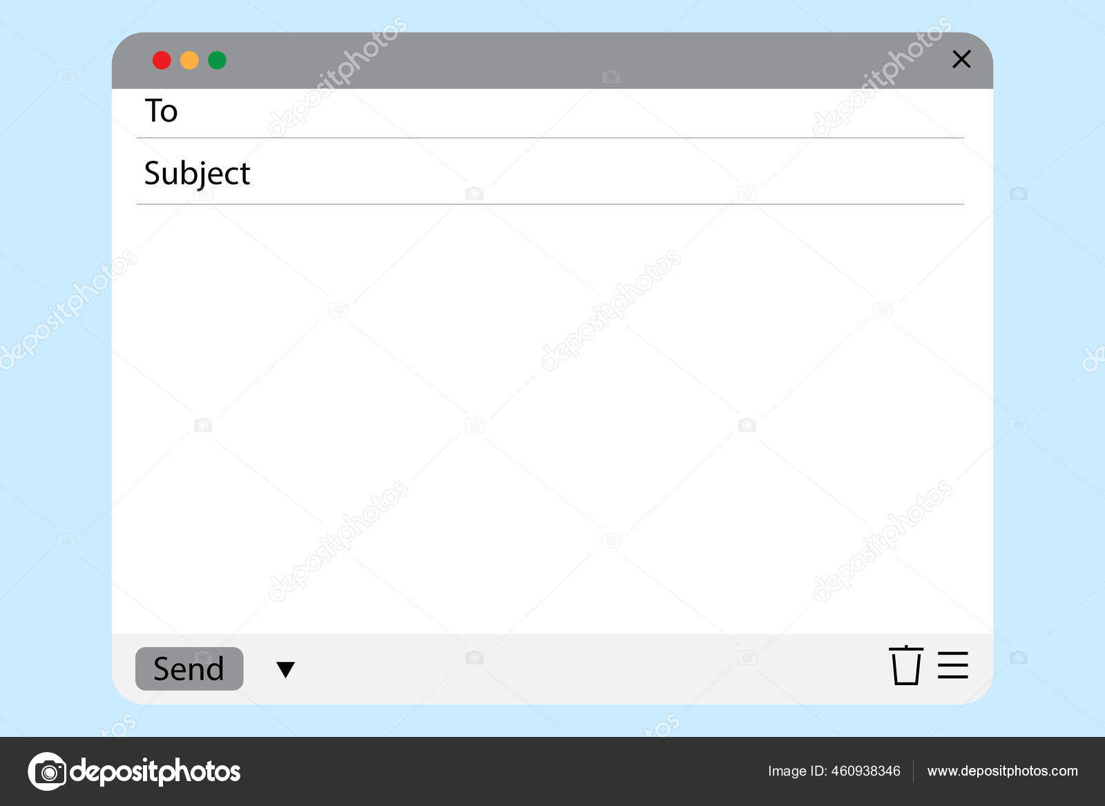 Plantilla Ventana Correo Icono Correo Electrónico Diseño Plantilla Web ...