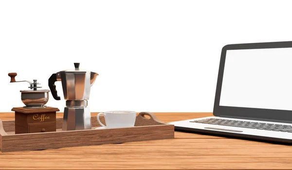 Laptop coffee mockup Stock Photos, Royalty Free Laptop coffee mockup ...