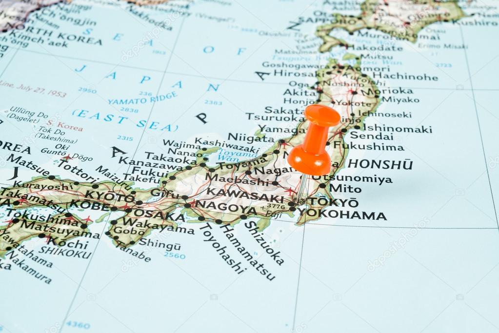 Pin on map indicating Tokyo - Japan — Stock Photo © RomboStudio #52598145