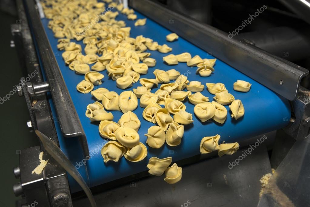 Tortellini Pasta production line — Stock Photo © RomboStudio #98059662