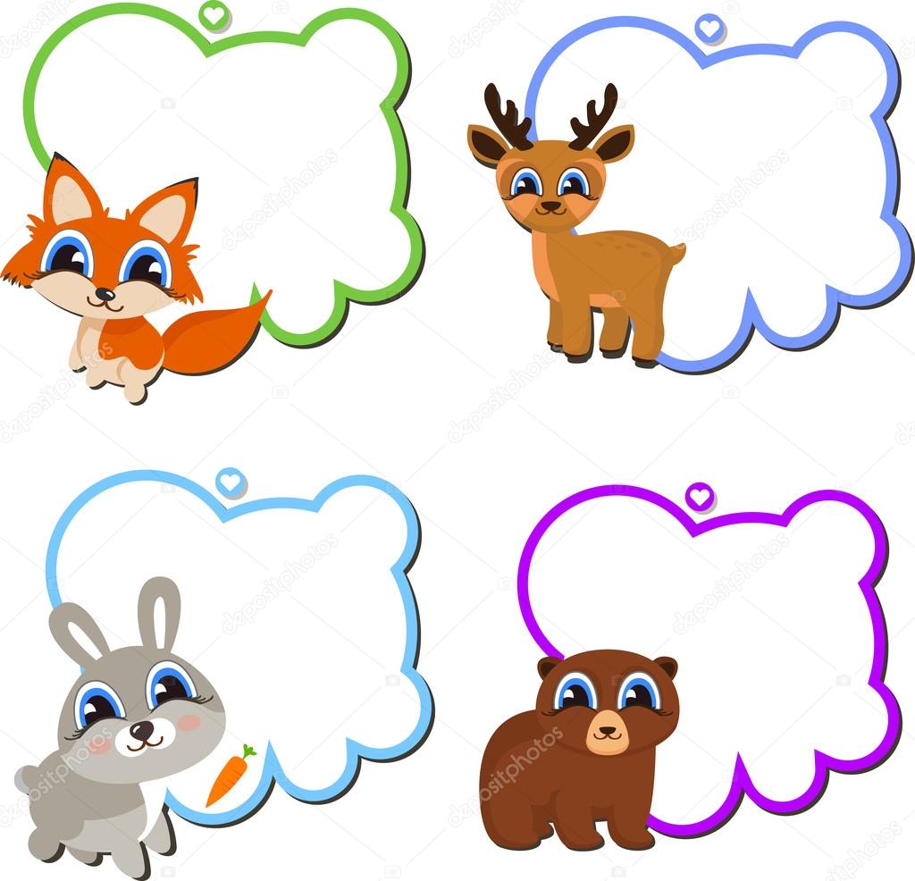 Frames with Cartoon Animals. Stock Vector by ©direnko.katti 123710256