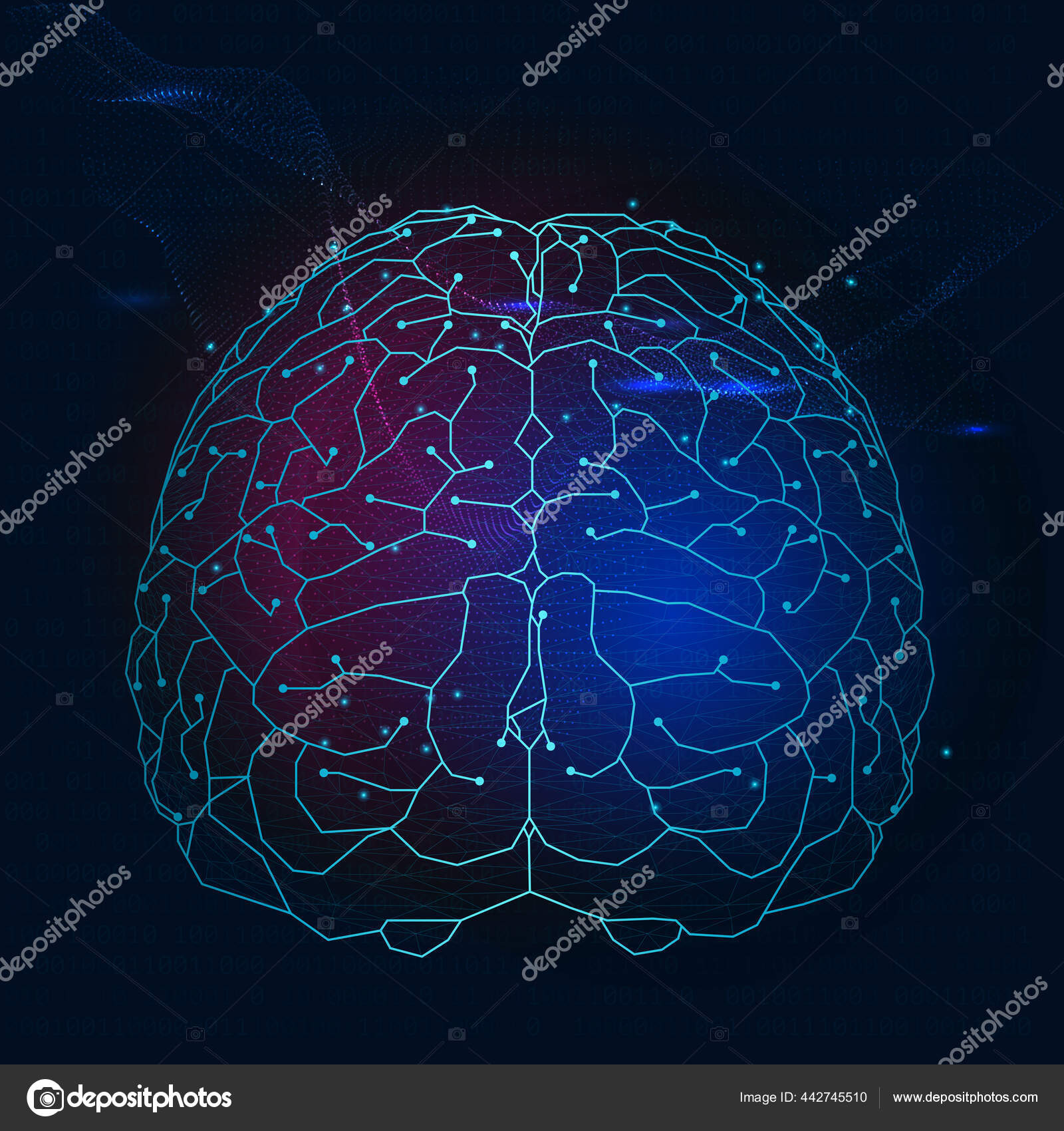 Brain Circuit Board Texture Digital Concept Digitally Background Eps10 Vector Stock Vector Image ...