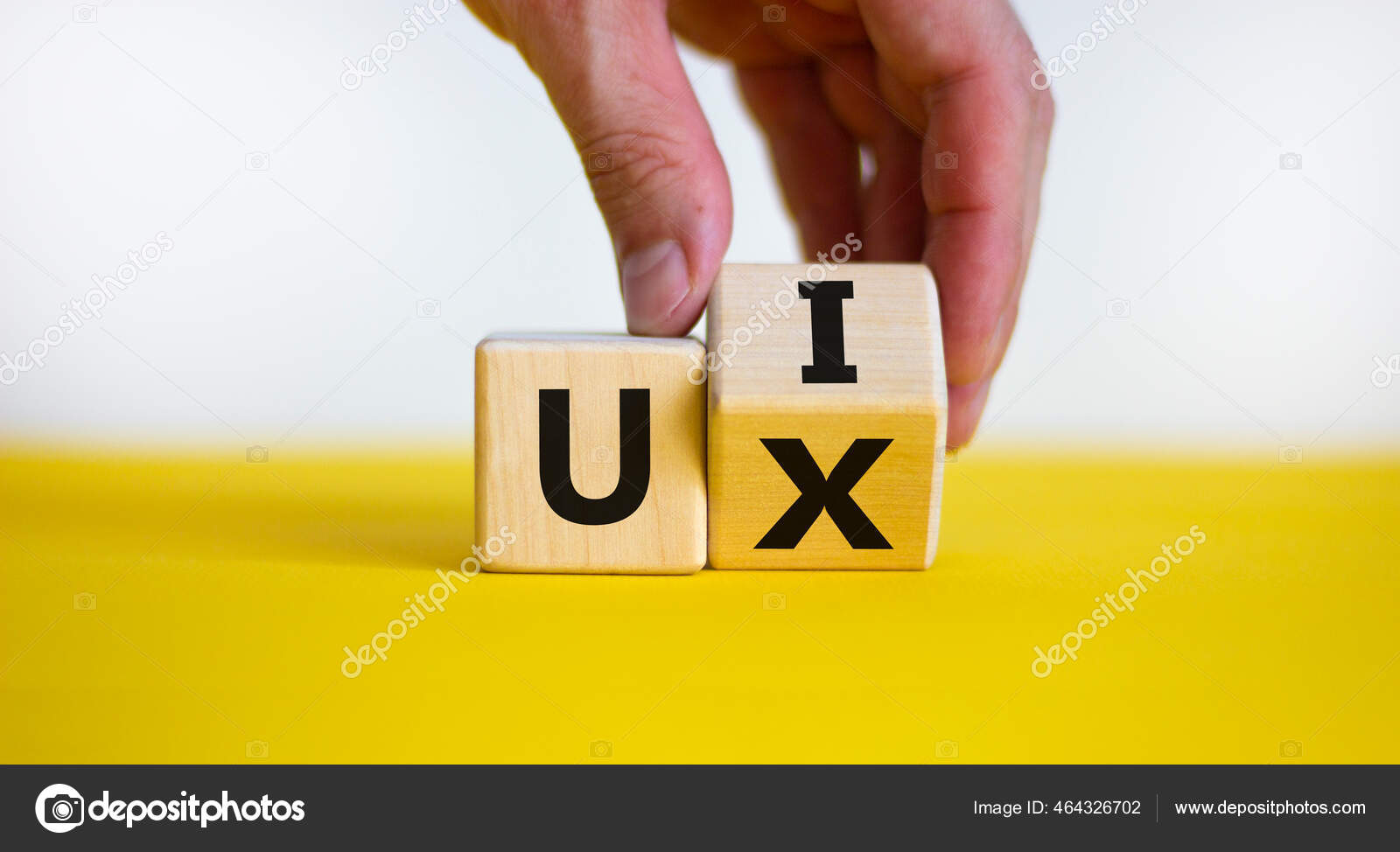 Symbol Businessman Turns Cube Changes Word User Experience User ...