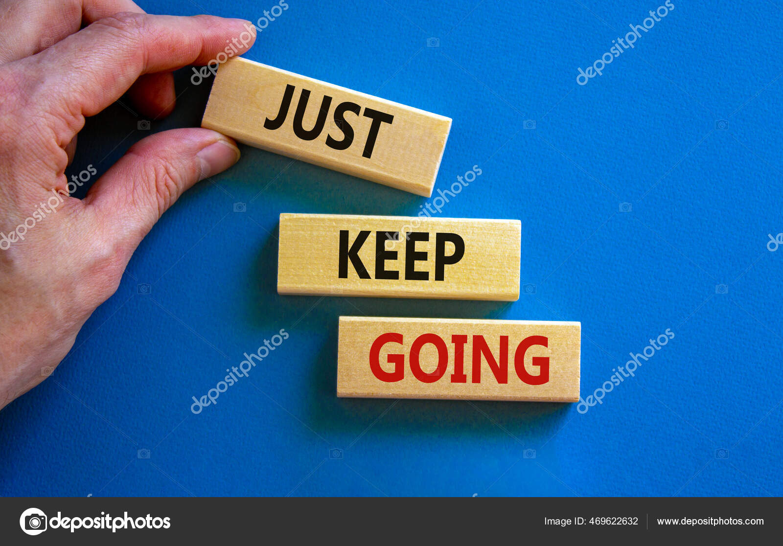 Just Keep Going Symbol Wooden Blocks Words 'Just Keep Going' — Stock Photo © DmitriyDemidovich ...