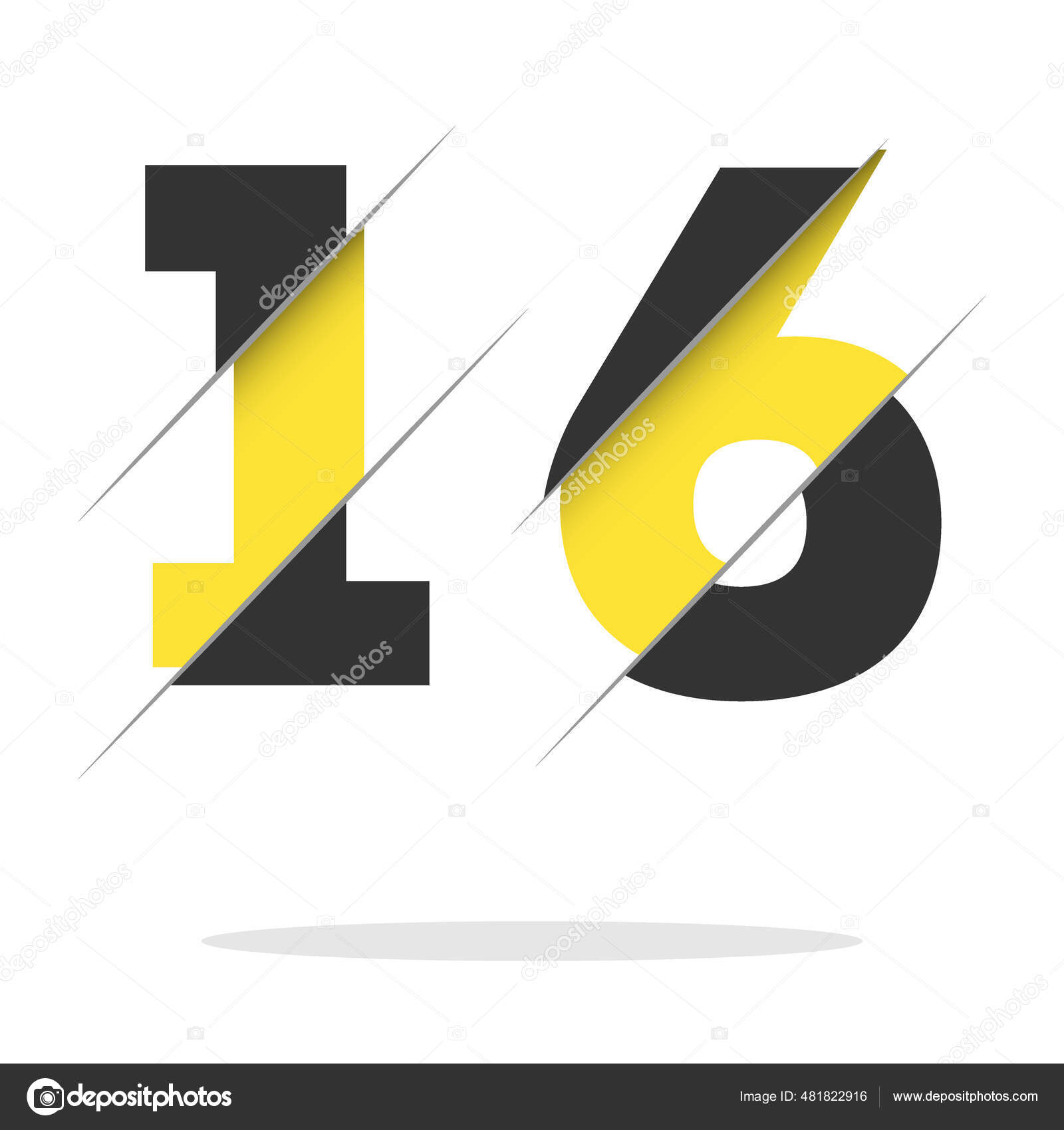 Number Logo Design Creative Cut Black Circle Background Creative Logo ...
