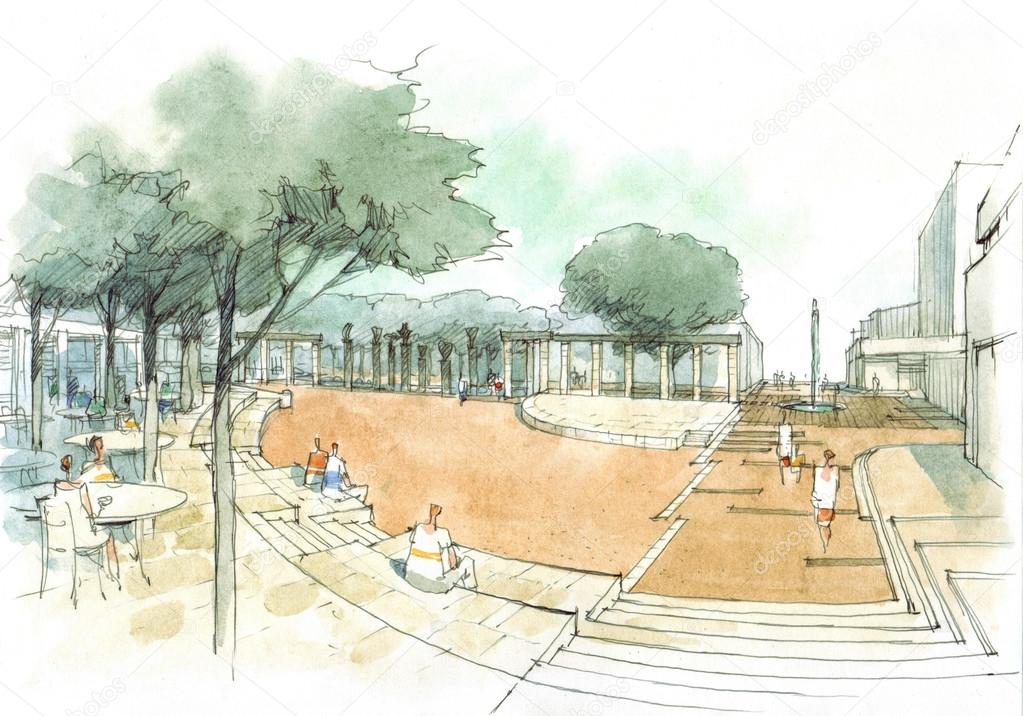 Town Square Stock Photo by ©gkatz 57709731