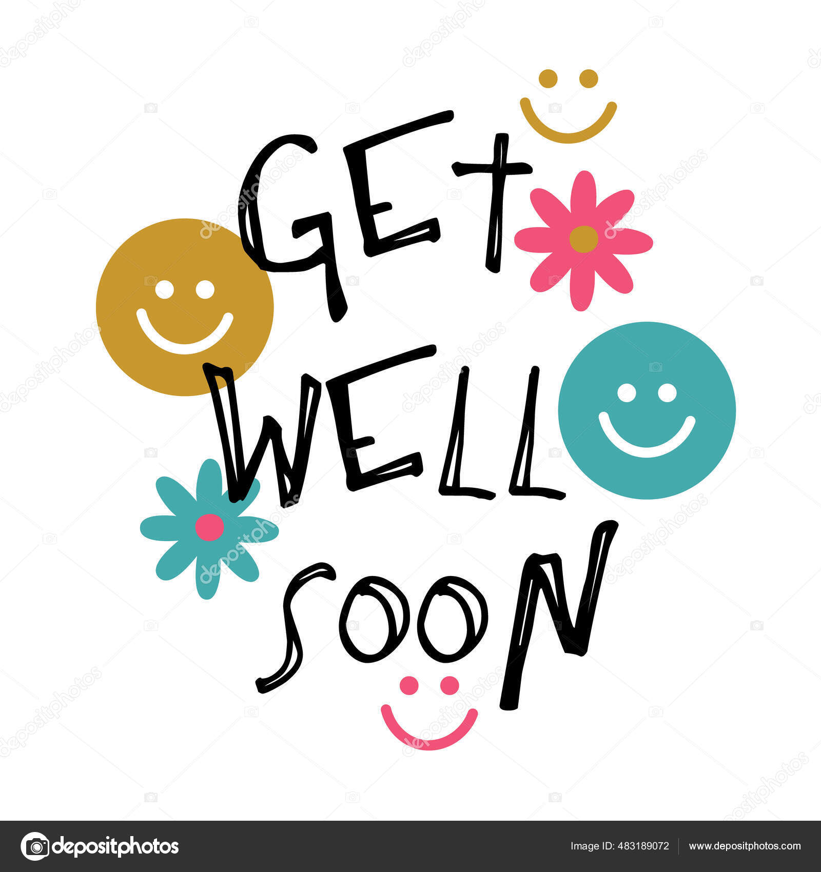 Get Well Soon Lettering Vector Illustration Stock Vector by ©crazy ...
