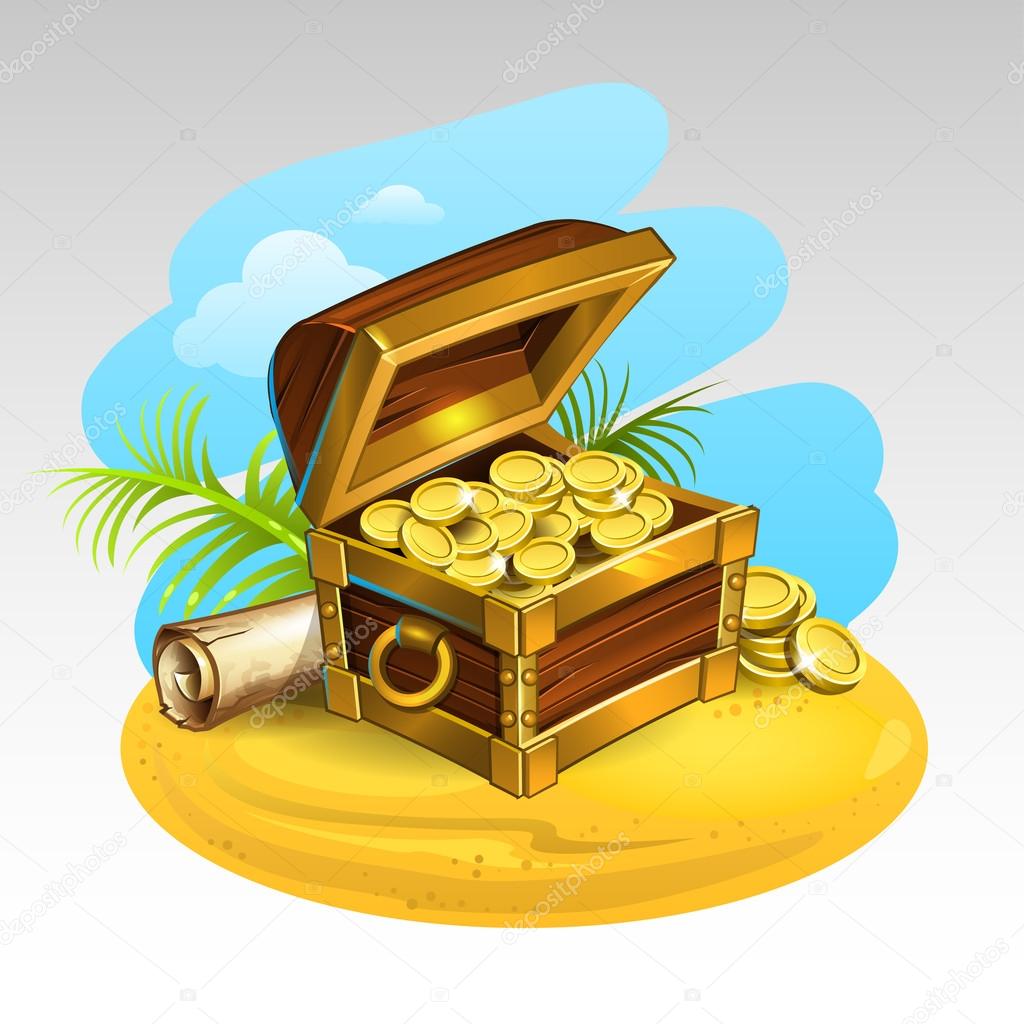 Coffre au Trésor — Image vectorielle #53106525