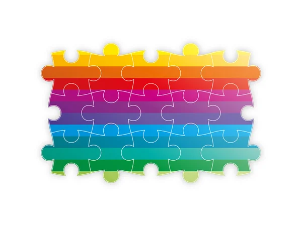 Colorful spectrum rainbow puzzle pieces collection. Vector illustration ...
