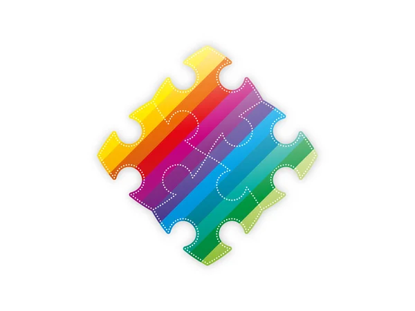Colorful spectrum rainbow puzzle pieces collection. Vector illustration ...