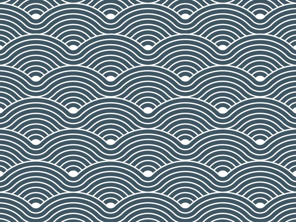 Water Waves Seamless Pattern Vector Curve Lines Abstract Repeat Tiling ...