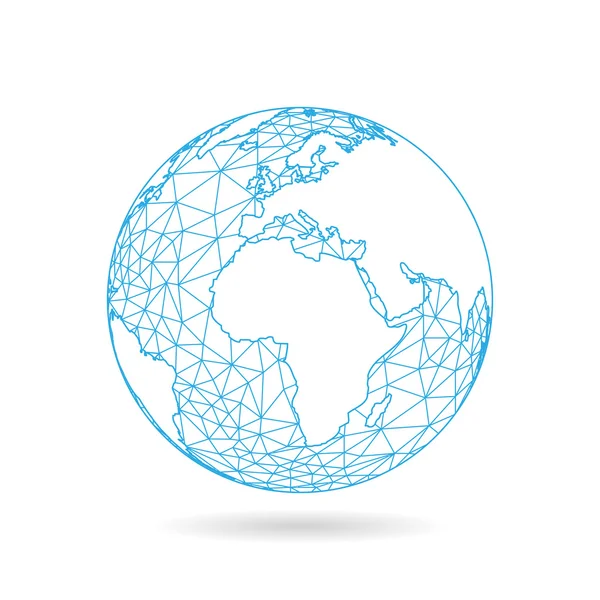 Geometric abstract earth globe sphere concept illustration. Vector ...