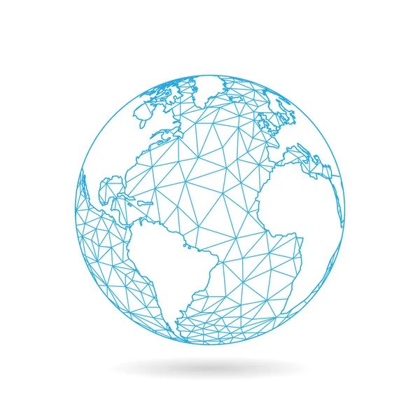 Geometric abstract earth globe sphere concept illustration. Vector ...