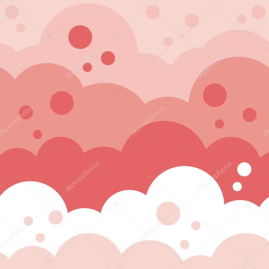 Monocolor fluffy cloud background. Vector graphic template. — Stock ...