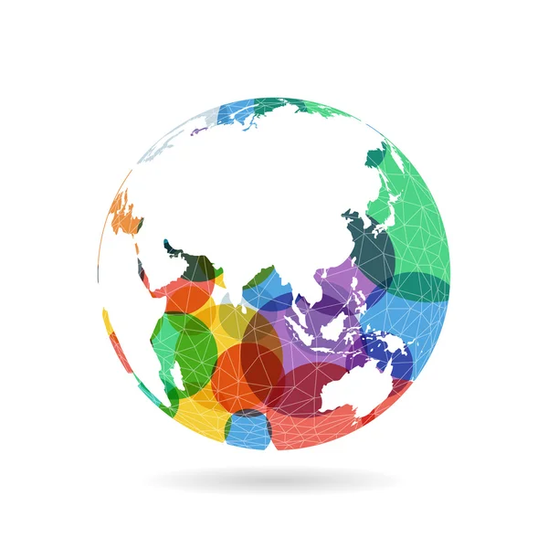 Geometric abstract earth globe sphere concept illustration. Vector ...