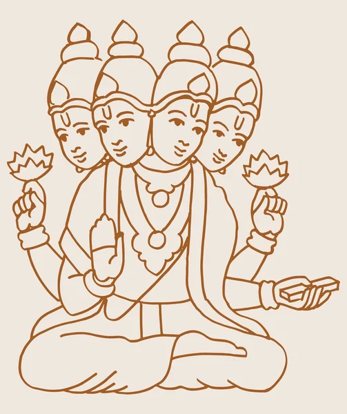 Drawing Sketch Lord Murugan Kartikeya Outline Editable Vector ...