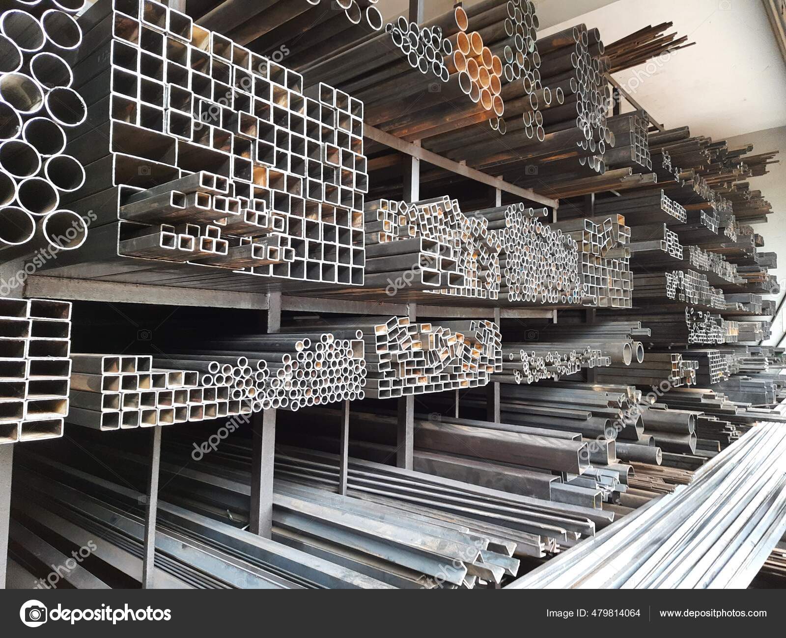 Closeup Different Design Shapes Mild Steel Railing Materials Shop Sale ...