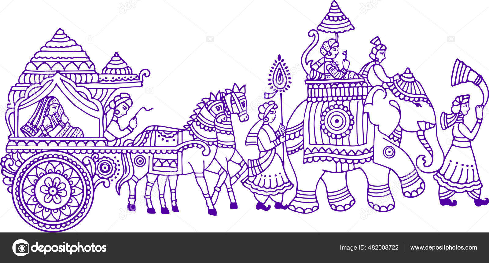 Indian Baraat Clipart