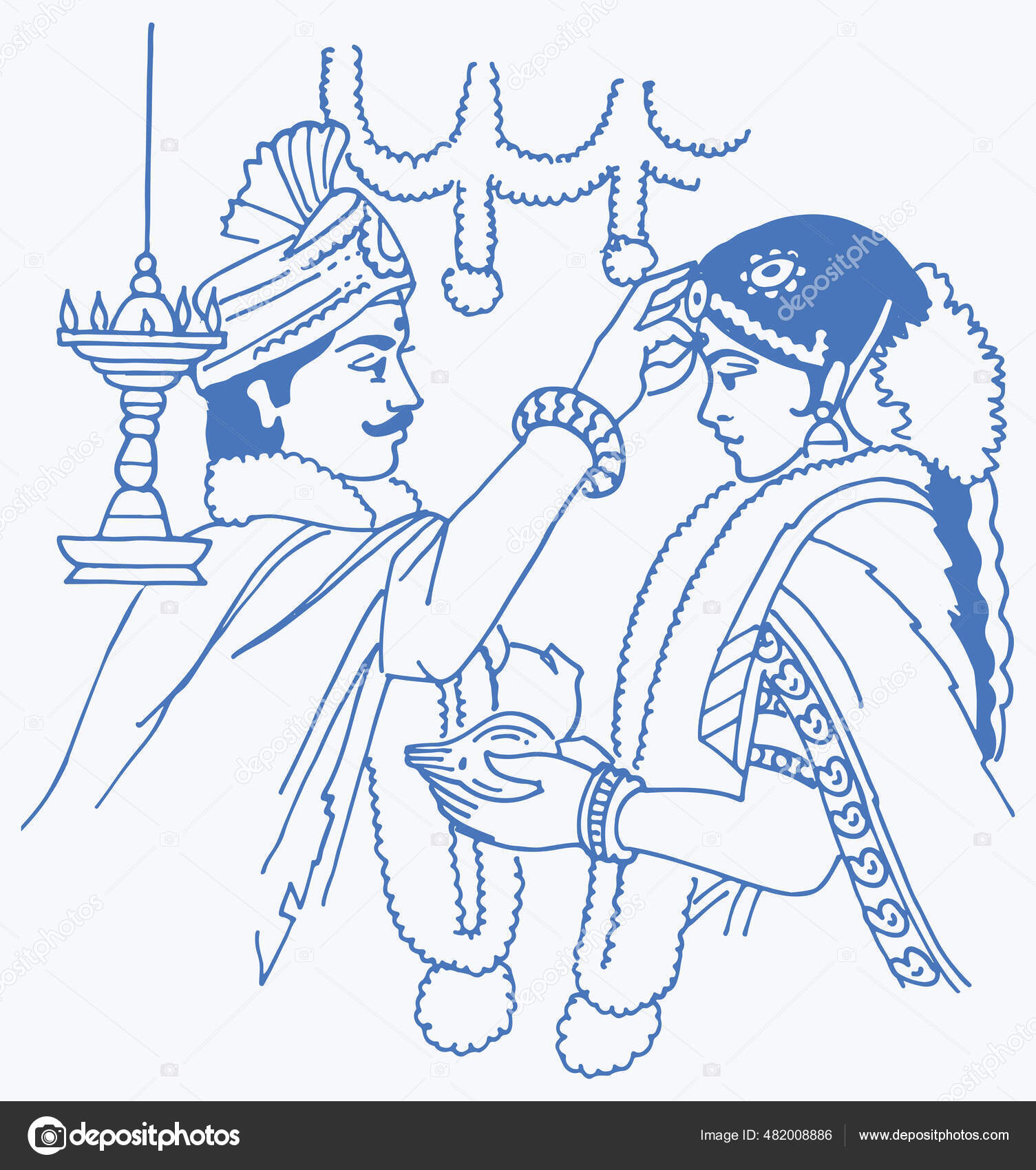 Sketches Of Indian Brides