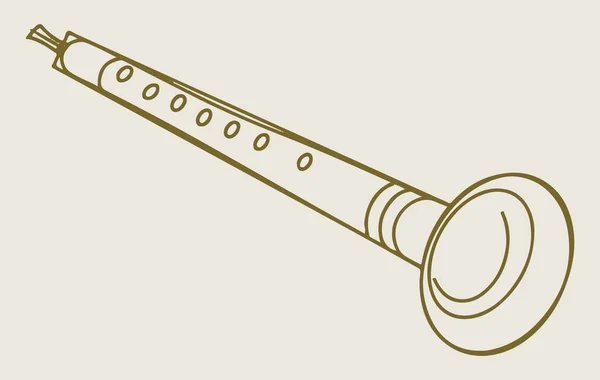 Flute Instrument Drawing
