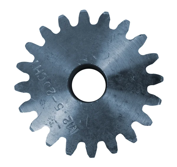 Metal black cogwheel isolated on white background — Stock Photo ...