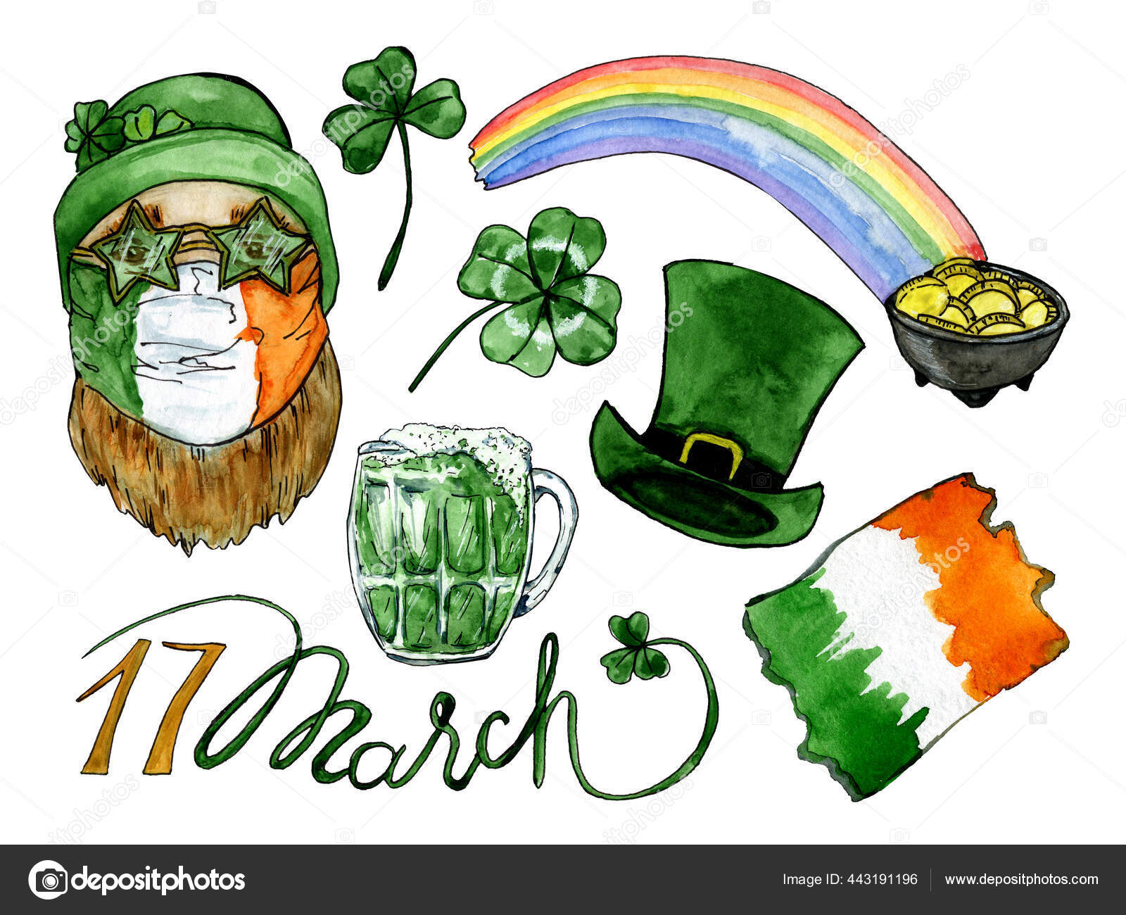 Saint Patricks Day clipart set Stock Illustration by ©Stacia.Iakusheva ...