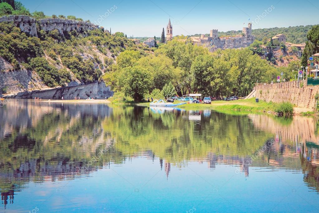 Saint-Martin d'Ardeche, Ardeche canyon, south of France Stock Photo by ...