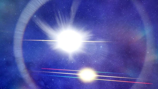 stars in space, neutron star, beautiful star in deep space, binary ...