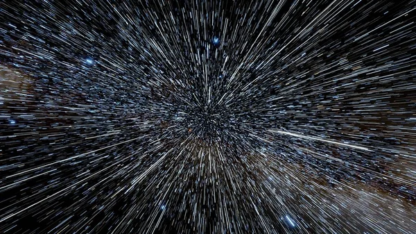space flight through the warp, warp effect, warping, flight in stars ...