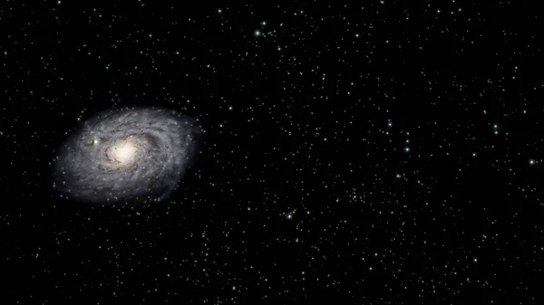 Galaxy in space, spiral galaxy 3d render - Stock Image - Everypixel