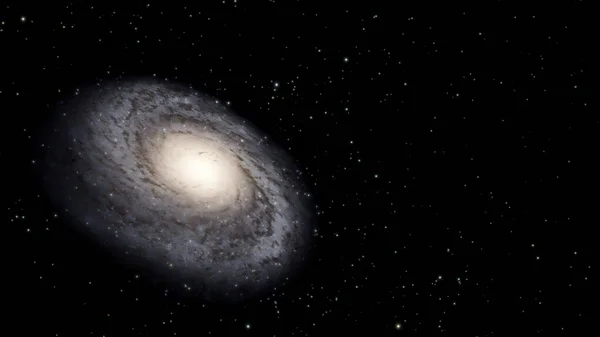 Galaxy in space, spiral galaxy 3d render - Stock Image - Everypixel