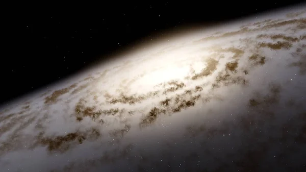 Galaxy in space, spiral galaxy 3d render - Stock Image - Everypixel