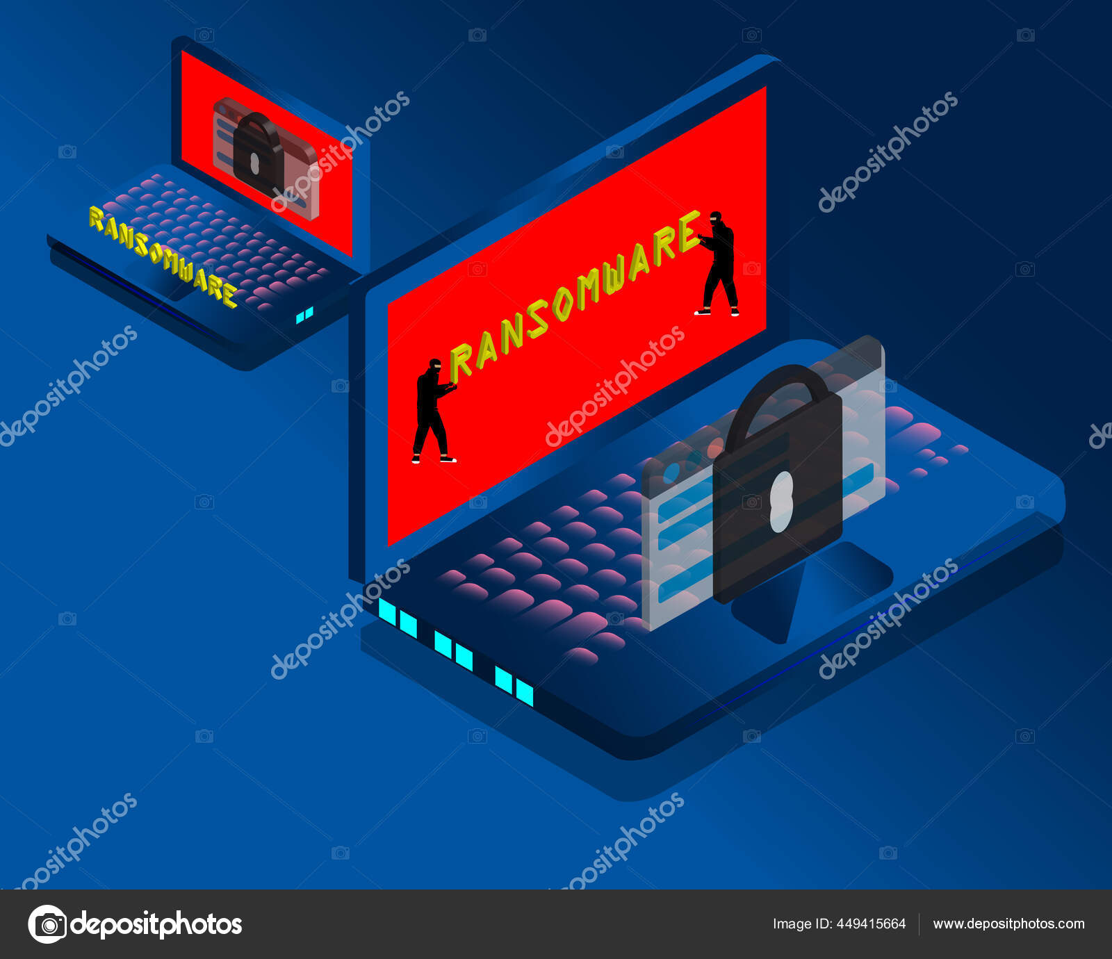 Ransomware Malware Wannacry Risk Symbol Hacker Cyber Attack Concept ...