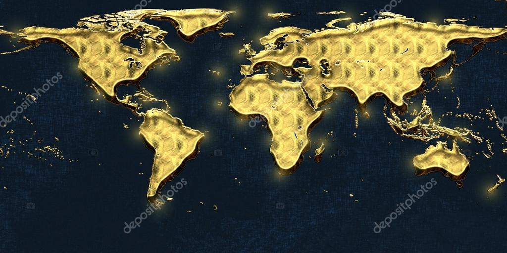 World gold map Stock Photo by ©vjanez 52377025