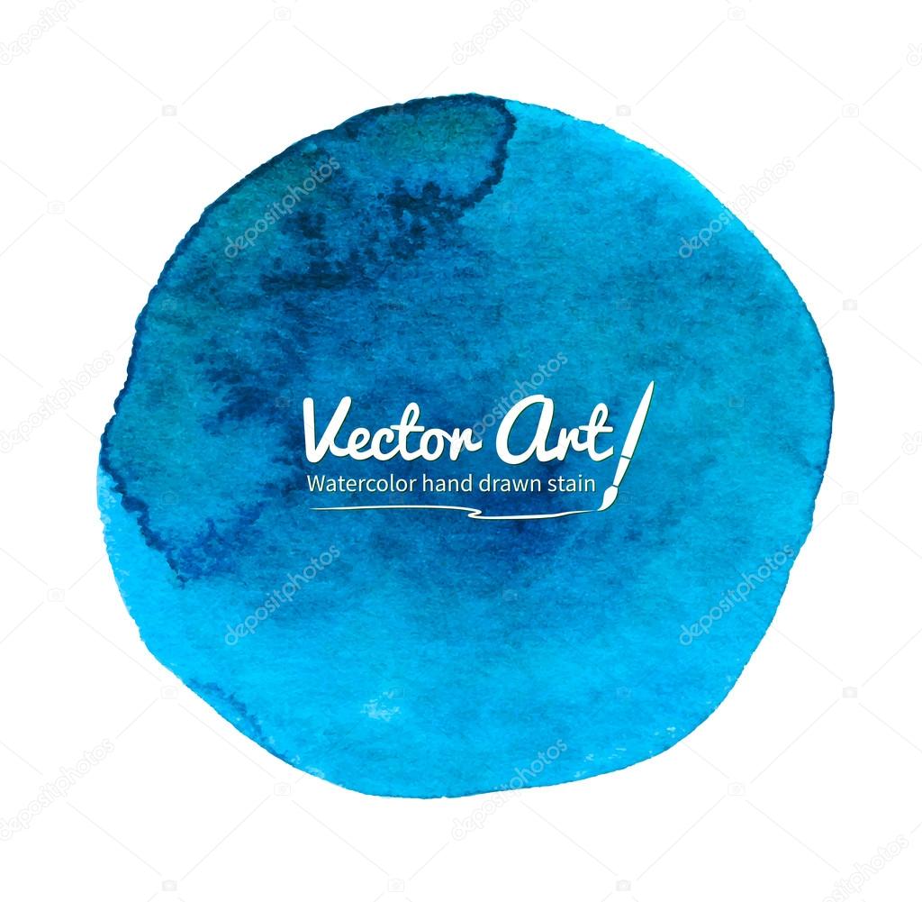 Watercolor blue circle — Stock Vector © Sonya_illustration #80374762