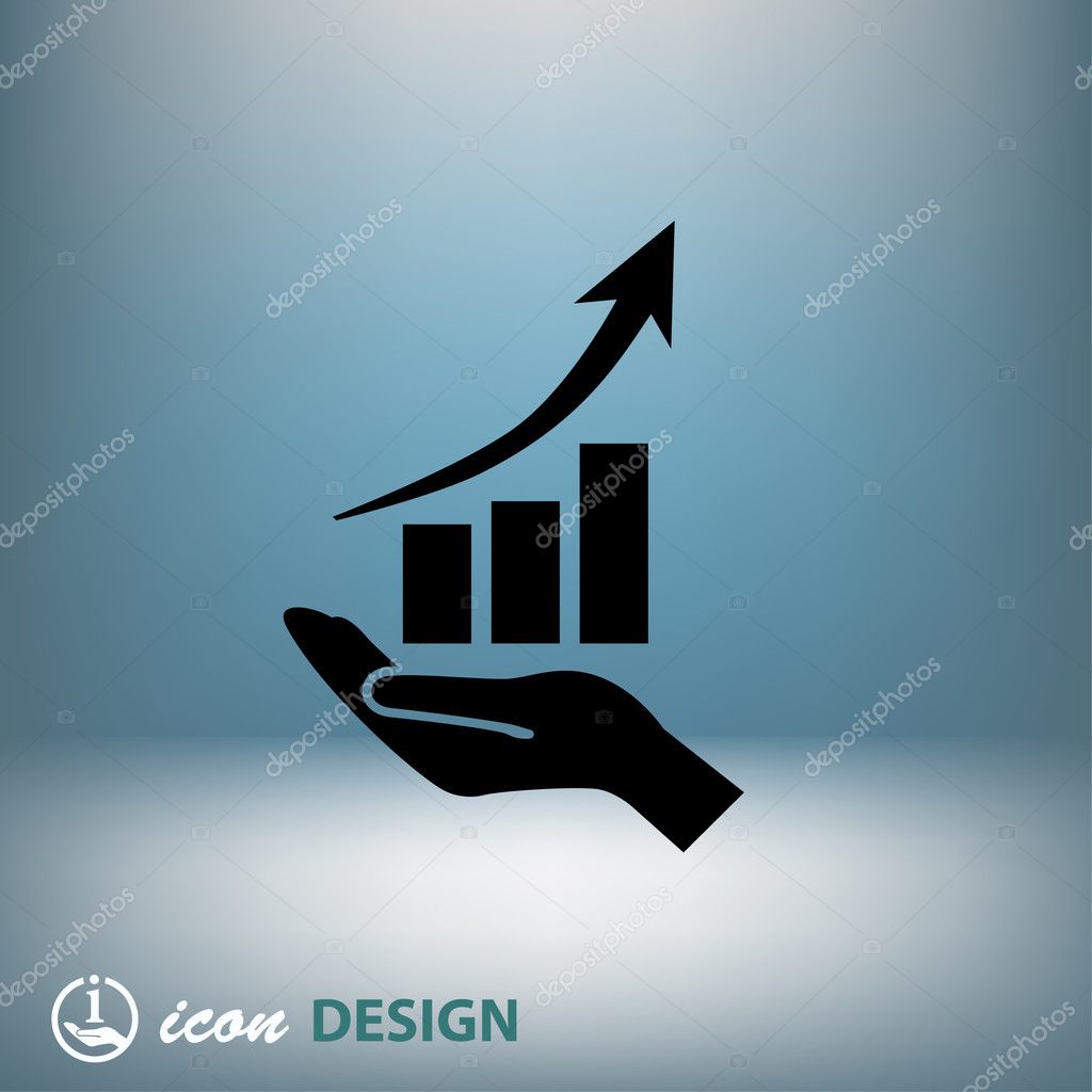 Graph in human hand — Stock Vector © hristianin #107572266