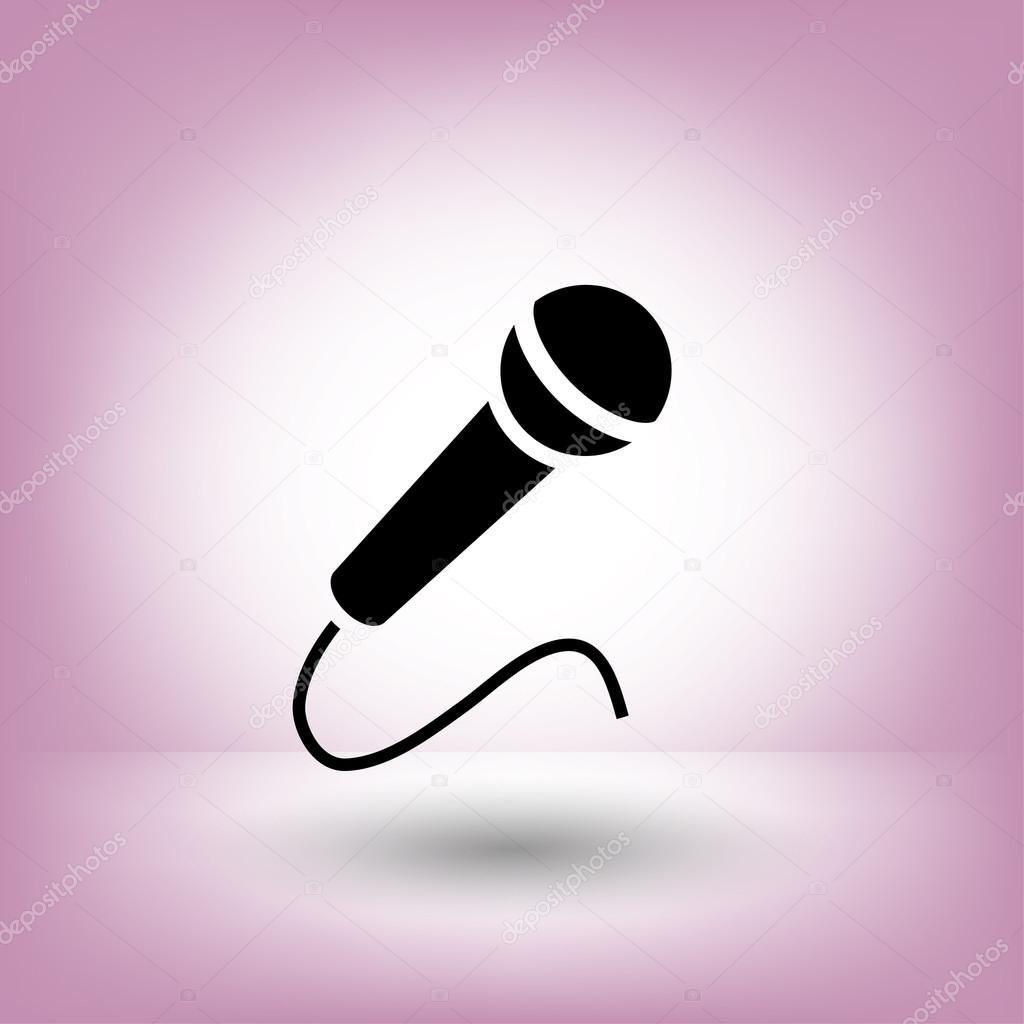 Pictogramme de l'icône du microphone. Illustration du concept vectoriel ...