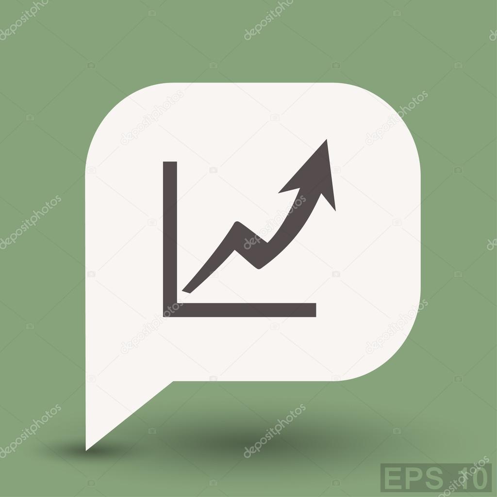 Business graph button — Stock Vector © hristianin #117200066