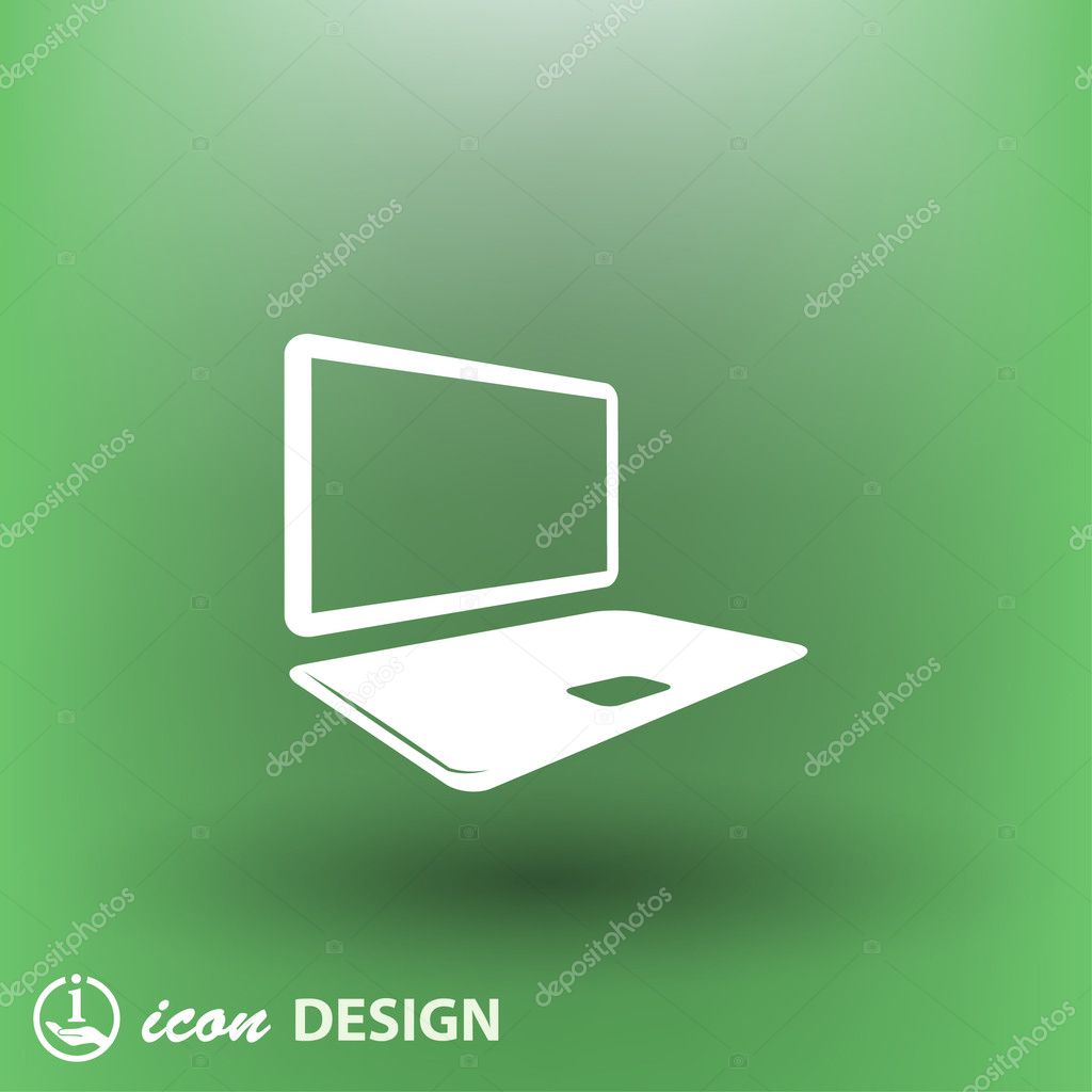 Pictograph of computer concept icon — Stock Vector © hristianin #119432420