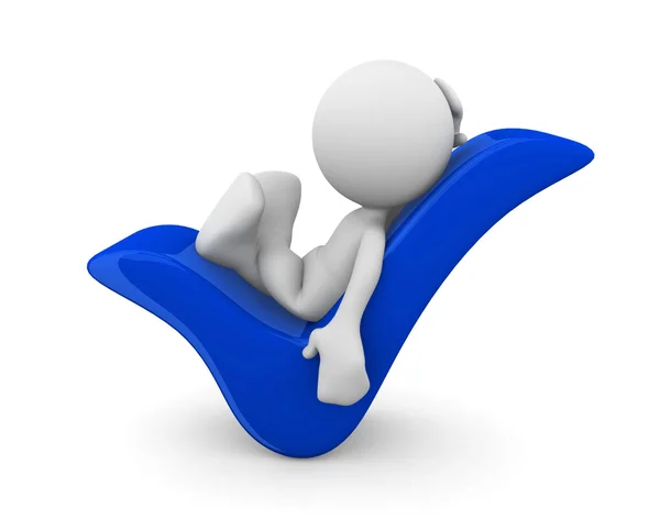 Human on check mark — Stock Photo © hristianin #52008195