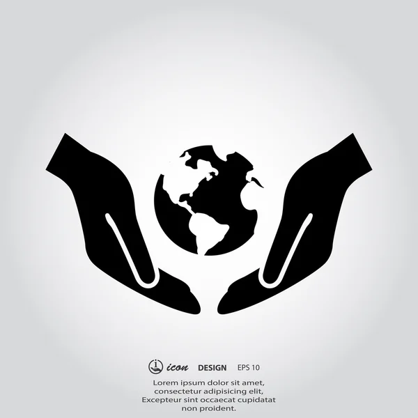 Mundo manos imágenes de stock de arte vectorial | Depositphotos