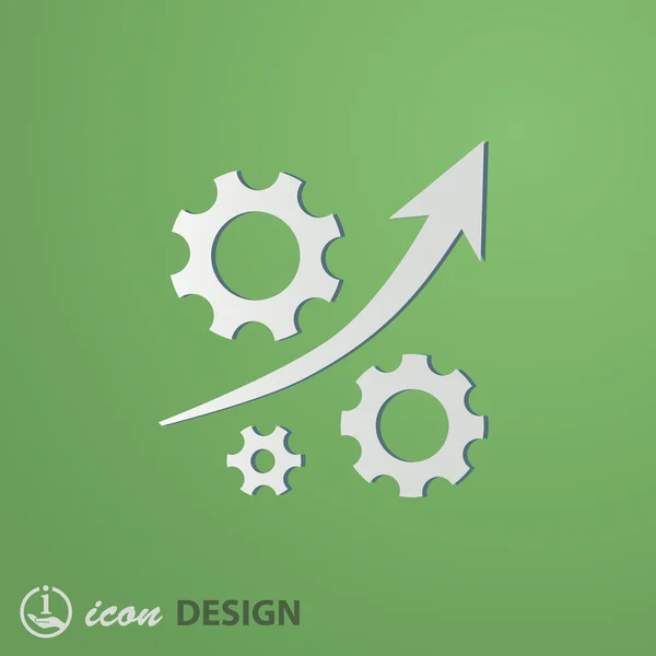 Gear with growth arrow icon Stock Vector Image by ©hristianin #55796451
