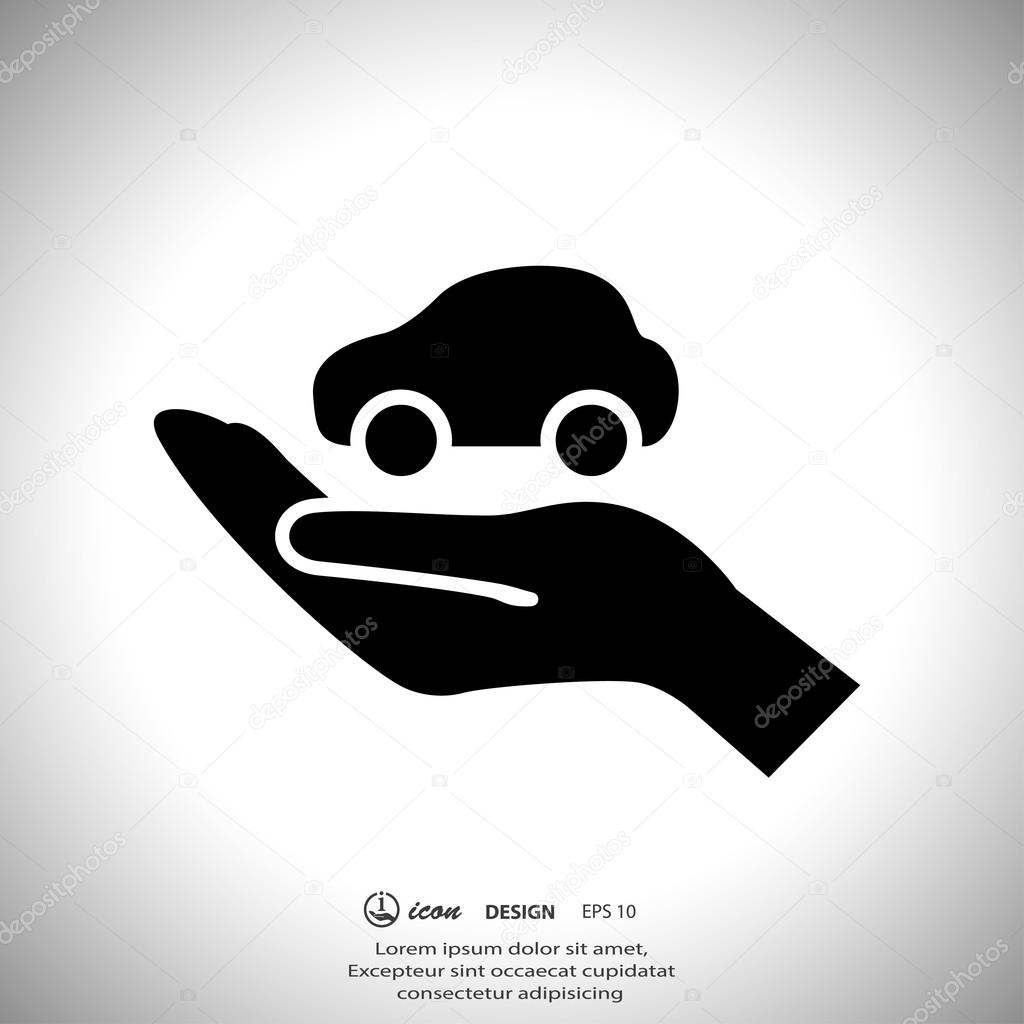 Car in hand icon Stock Vector Image by ©hristianin #55826239