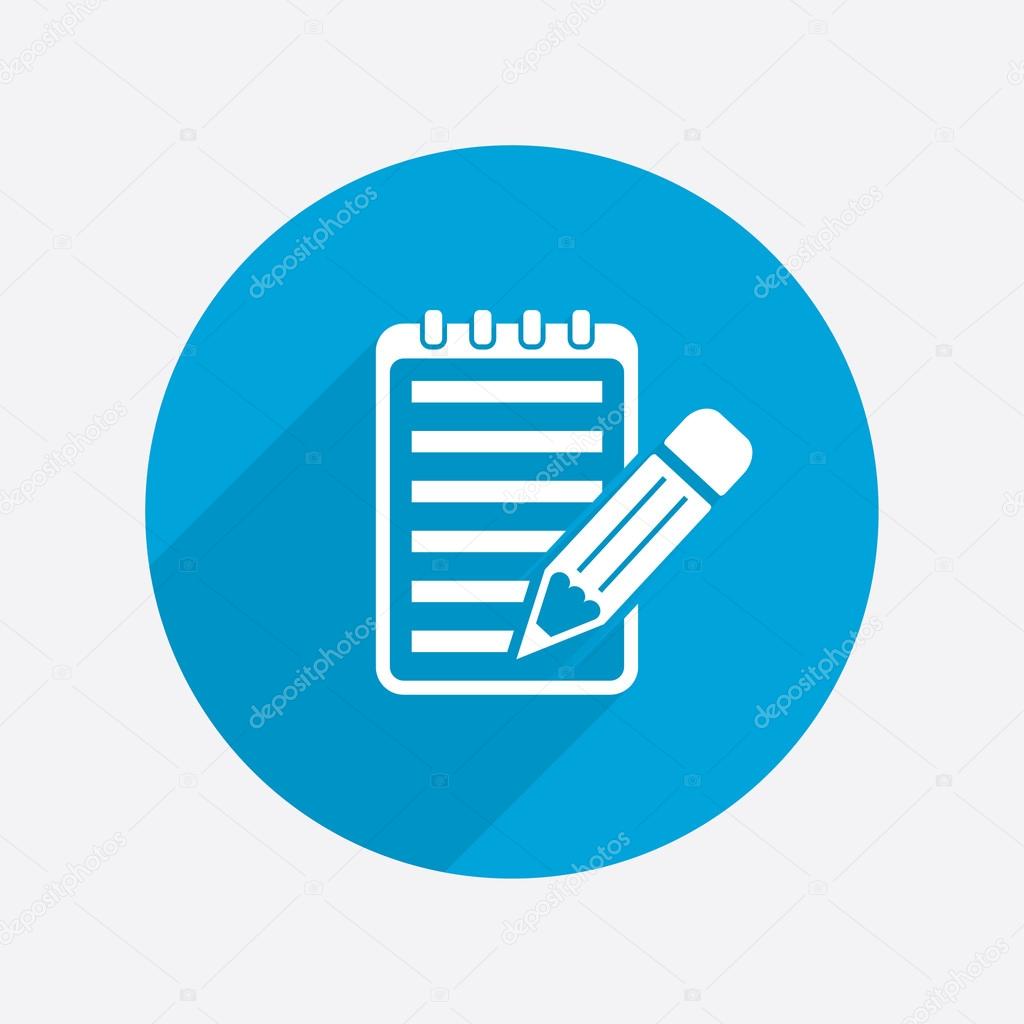 Pictogramme du bloc-notes avec stylo — Image vectorielle hristianin ...