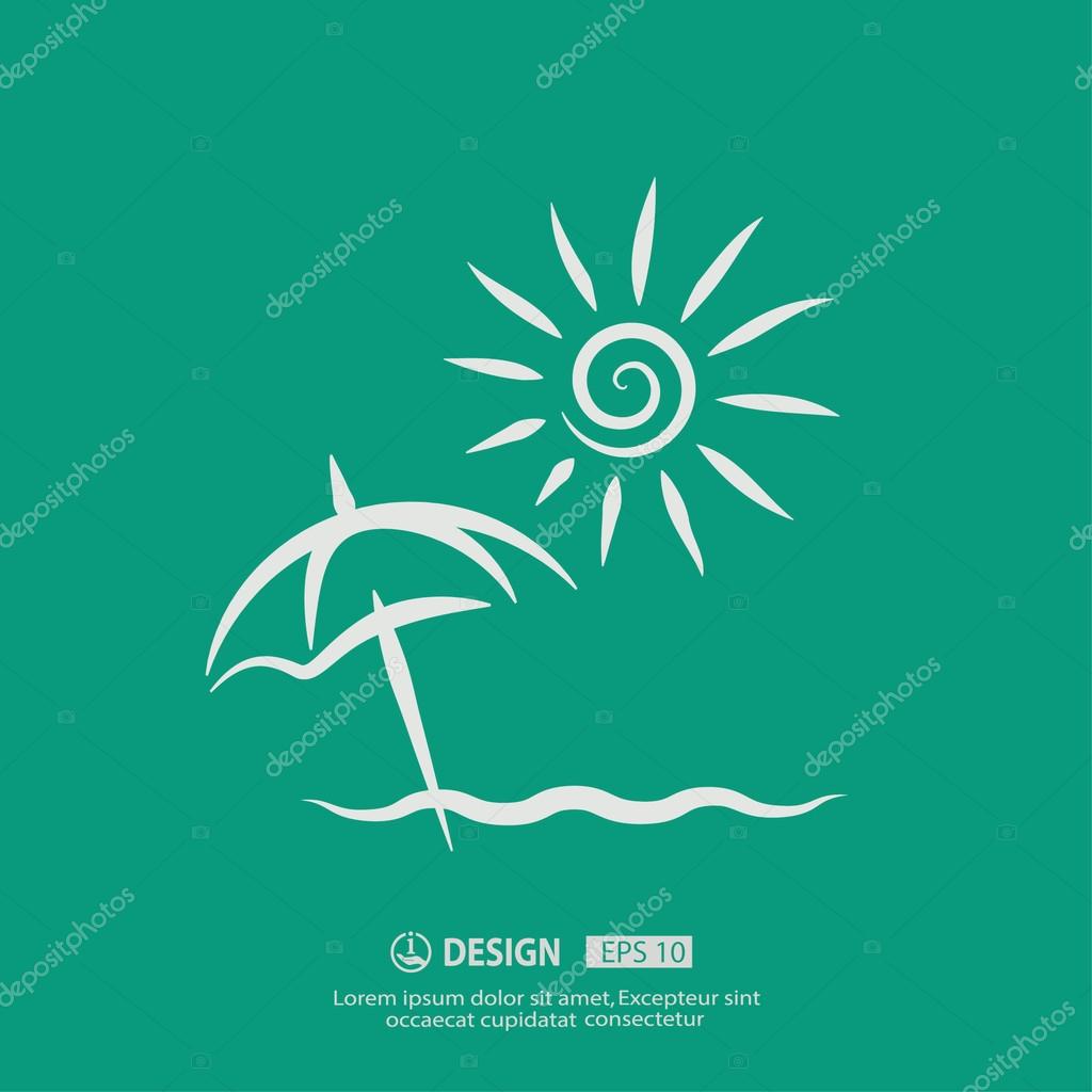Pictograph Of Summer Vacation — Stock Vector © Hristianin 75013327